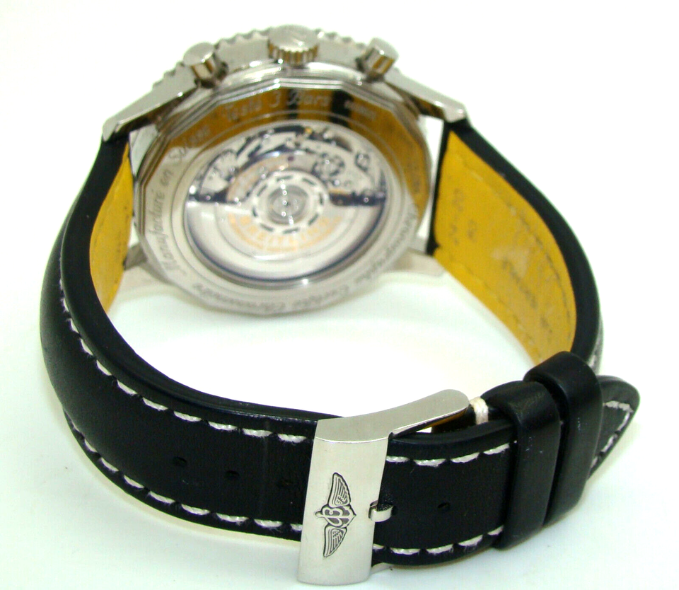 BREITLING 46mm NAVITIMER 01 STEEL AUTOMATIC CHRONOGRAPH WATCH AB0127 C ...