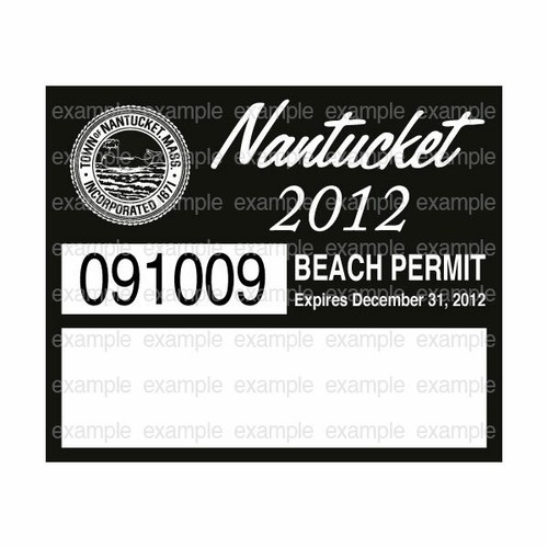 Nantucket Beach Permit Sticker Decal 2012 ACK | eBay