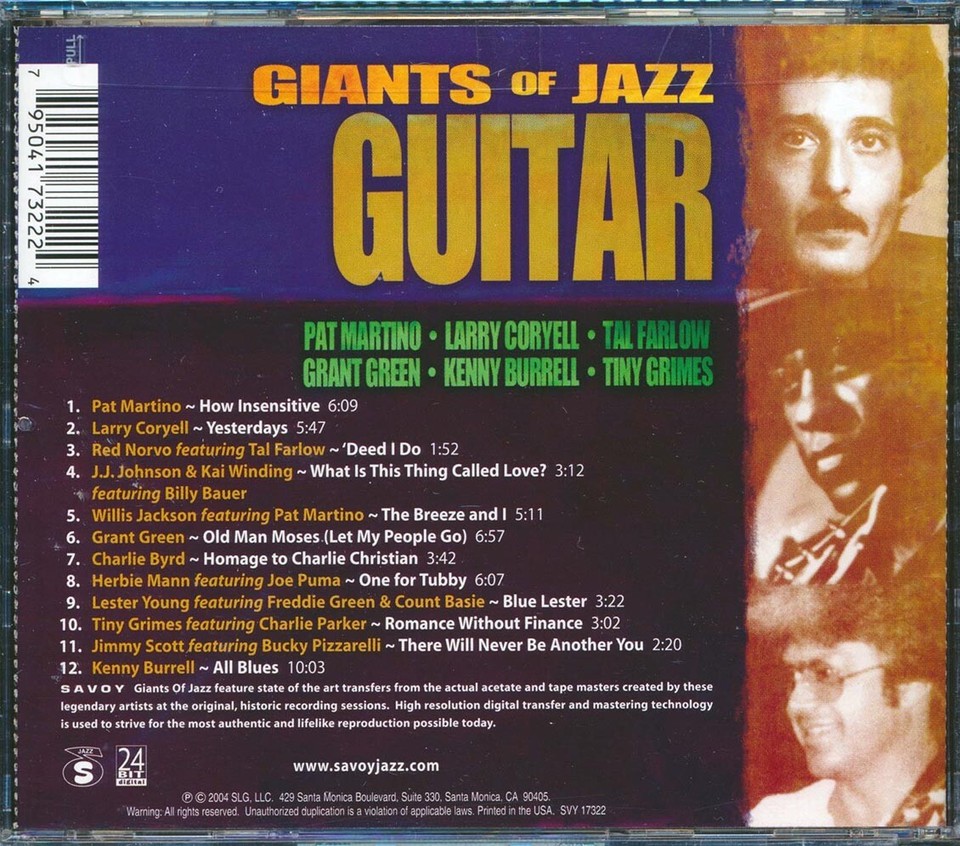 CD Pat Martino, Larry Coryell, Tal Farlow, Etc. - Giants Of Jazz ...