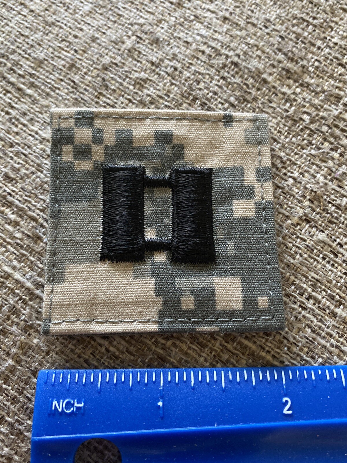 US Army Captain CPT O-3 Rank ACU Hook / Loop Pattern Military Patch ...