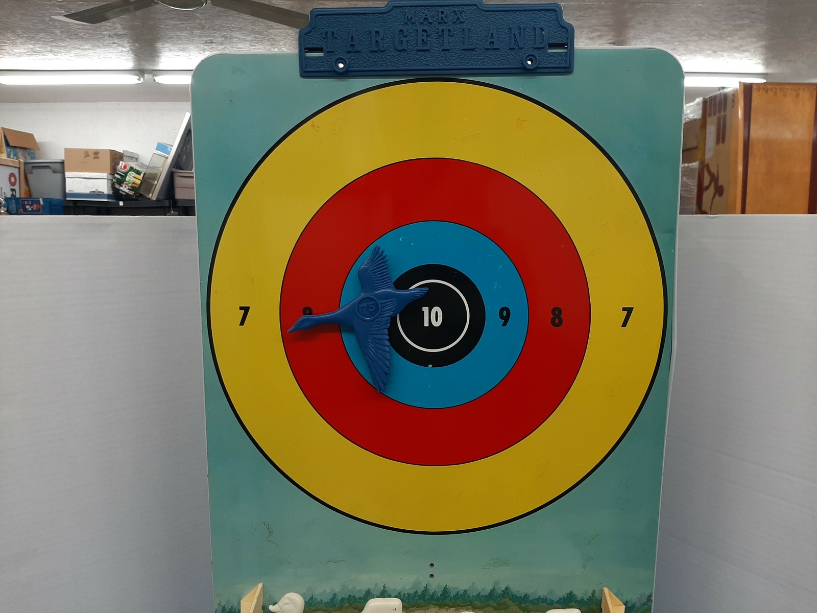 VTG 1968 Marx Targetland Rifle Range Tin Target Shooting Game With Box ...