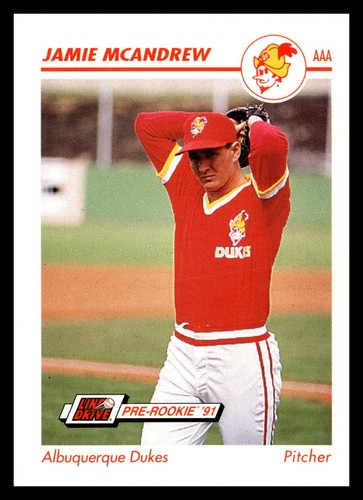 1991 Line Drive AAA #15 Jamie McAndrew Albuquerque Dukes Baseball Card ...