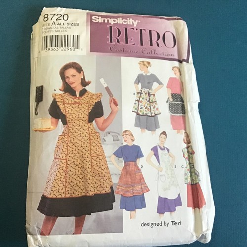 Simplicity Retro Costume Collection Pattern #8720-Misses Aprons | eBay