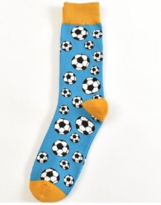 Blue Soccer Ball Socks Novelty Unisex 6-12 Crazy Fun SF177 | eBay