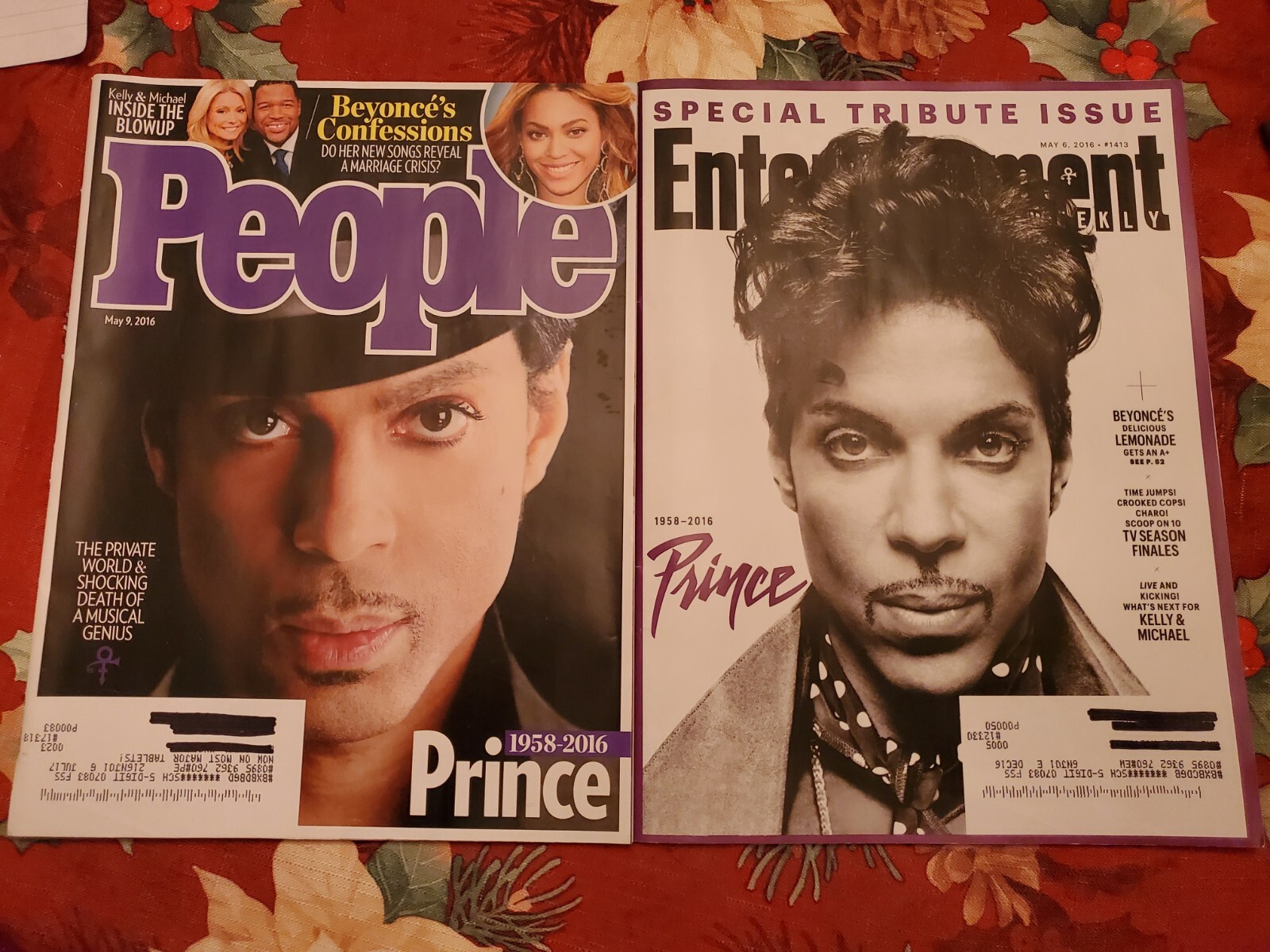 People Magazine: PRINCE 1958 - 2016 (5/9/16) Entertainment Weekly (5/6 ...