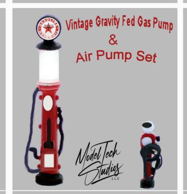 Vintage Gas Pump and Air Pump Gas Station set HO scale 1/87 unpainted ...