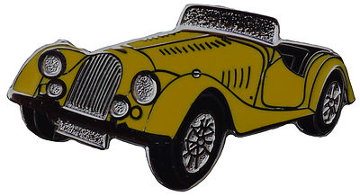 Morgan car cut out lapel pin - Yellow | eBay