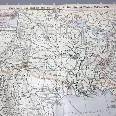 Entire US - 1776 Map Antique Map