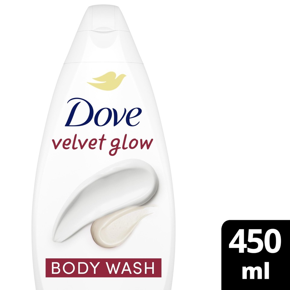 Dove Velvet Glow Body Wash Body Cleanser Shower Gel With Plant-Based ...