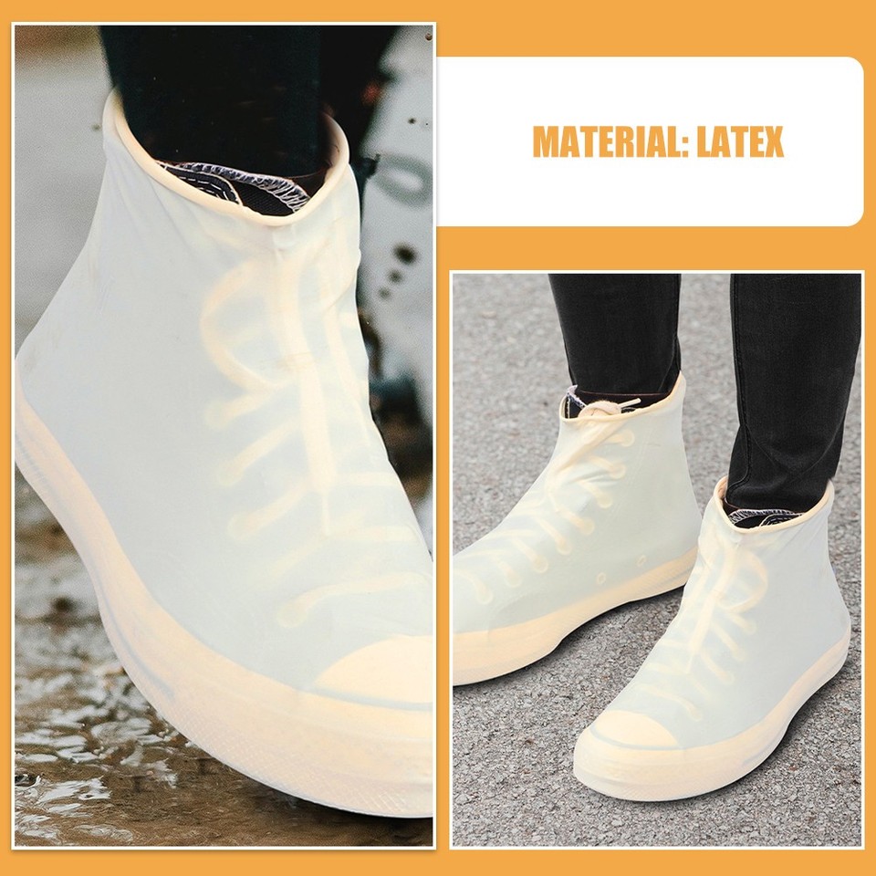 2 Pair Protective Shoe Cover Anti Slip Waterproof Covers Automatic ...