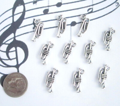 NEW 20 TIBET SILVER "MUSICAL TRUMPET" CHARMS/PENDANTS-CUTE | eBay