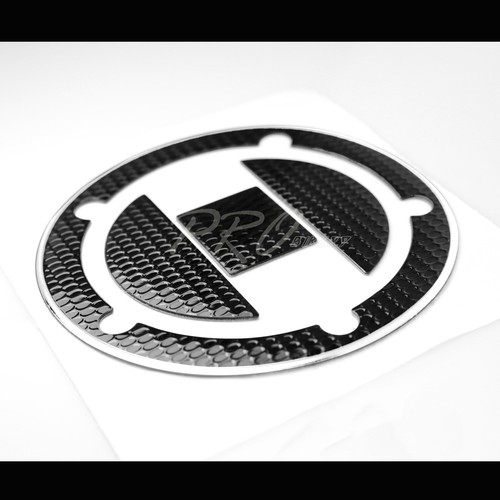 Chrome+Perforated Black Tank Pad+Fuel Cap Cover 2004-17 GSXR-600/750 ...