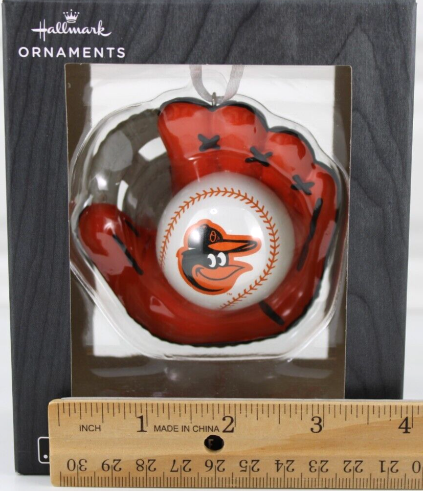 Baltimore Orioles Logo Baseball & Glove Ornament MLB Hallmark Christmas ...