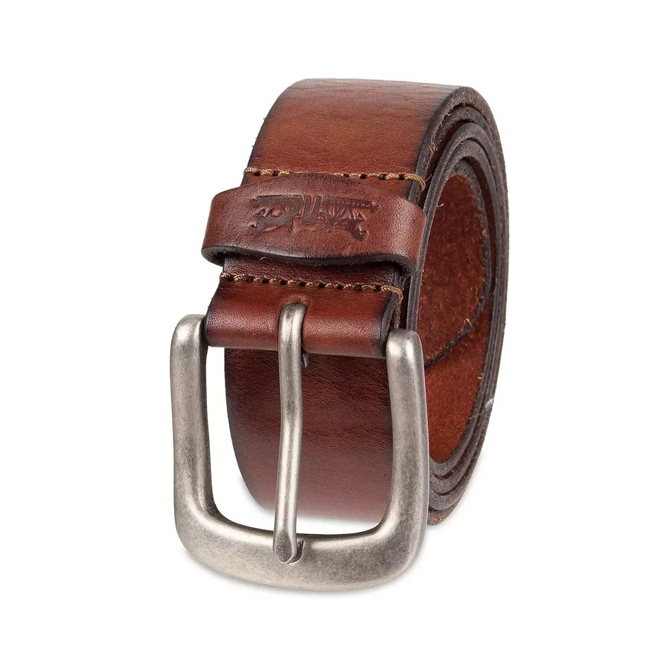 Levi's Men's Brown Leather Reversible 38mm Metal Buckle Formal Casual ...