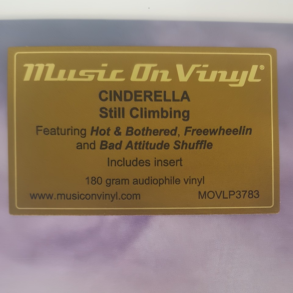Cinderella– Still Climbing – 180g Black Vinyl (2024 Remaster) Sealed ...