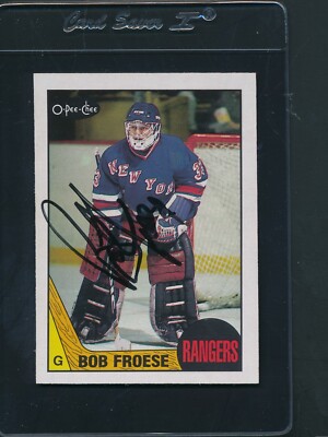 1987/88 O-Pee-Chee #195 Bob Froese Rangers Signed Auto *C1112 | eBay