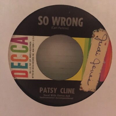 PATSY CLINE 45 SINGLE , SO WRONG / YOU.RE STRONGER THAN ME | eBay