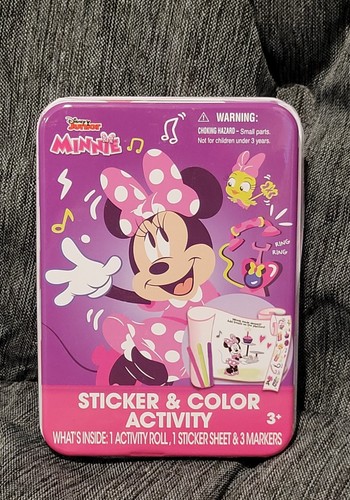 DISNEY JUNIOR MINNIE MOUSE ACTIVITY ROLL STICKERS & 3 CRAYONS ACTIVITY ...