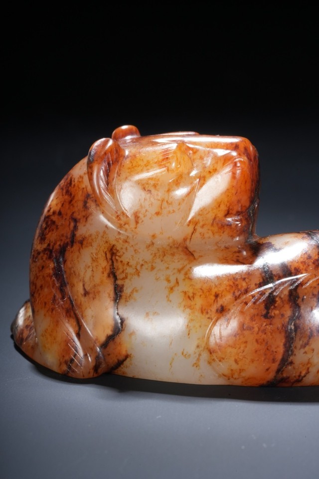 Rare Chinese Hetian Jade Tiger Beast the Han dynasty 206 B.C.-220A.D ...