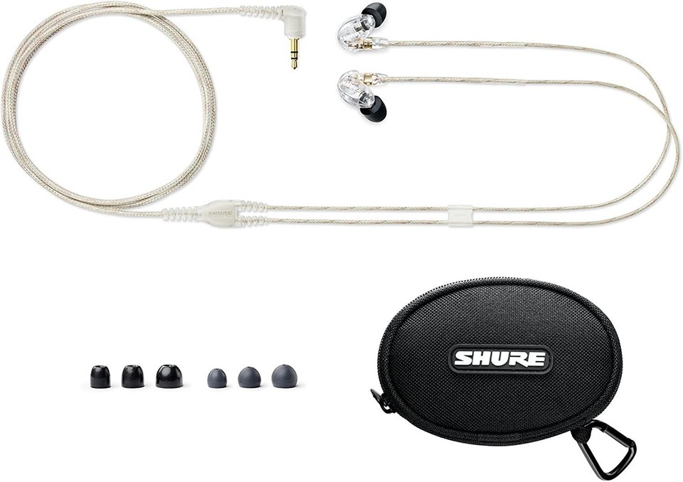 New SHURE SE215-CL In-Ear Earphones Headphones Earbuds IEM Monitor ...