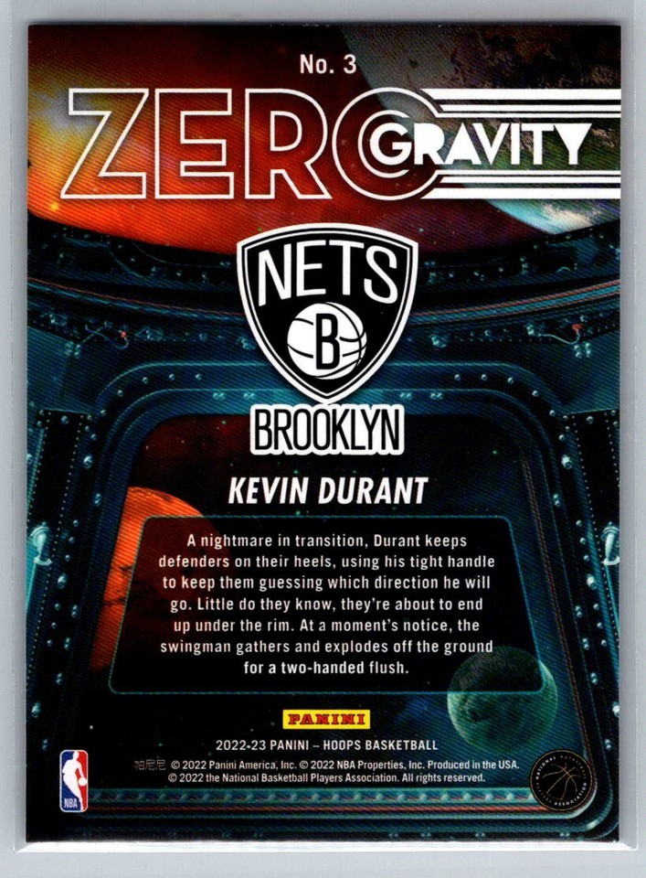 2022 Hoops #3 Kevin Durant Zero Gravity | eBay