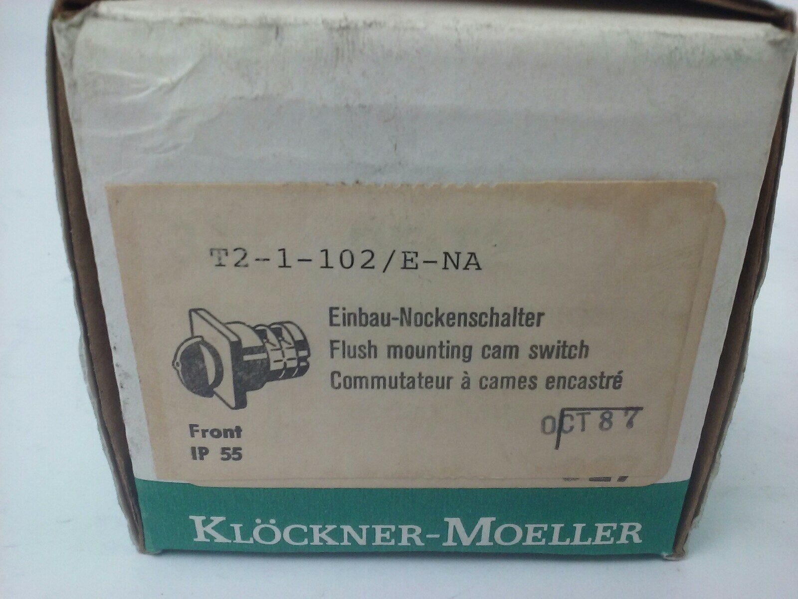 KLOCKNER MOELLER T2-1-102/E-NA FLUSH MOUNTING CAM SWITCH 3PH 25A 300VAC ...