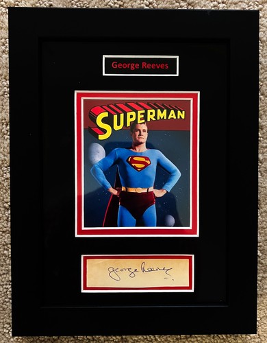George Reeves Autograph Cut Museum Mini Framed Ready to Display | eBay