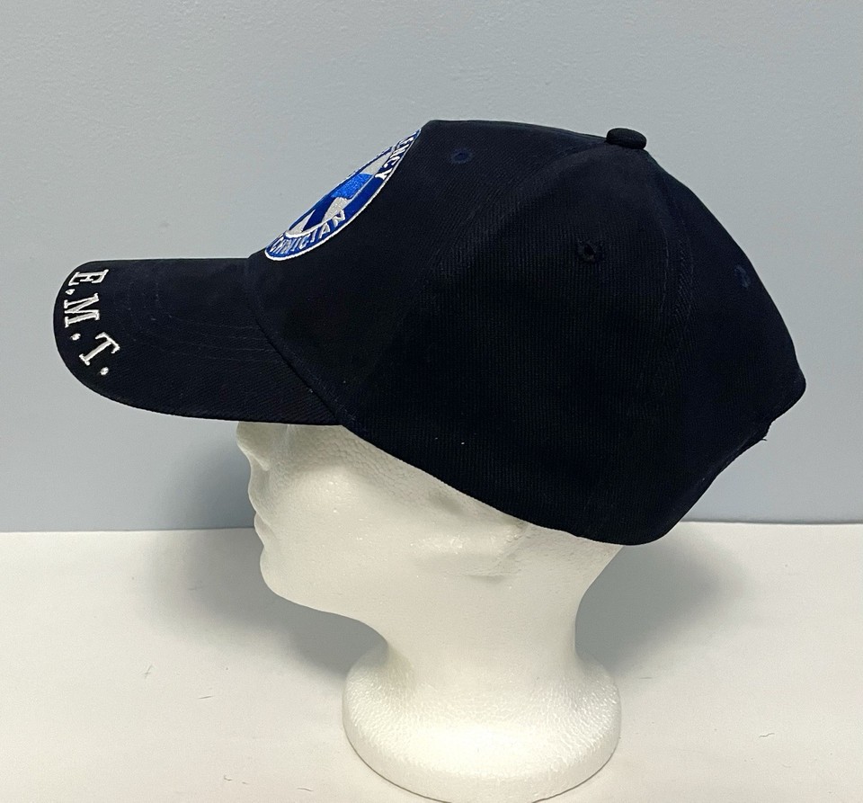 Emergency Medical Technician EMT Adjustable Hat Navy Blue Embroidered ...