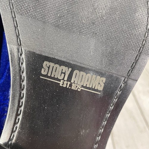 Stacy Adams Saunders Debossed Velour Slip On Shoes Sz 12 Royal Blue ...