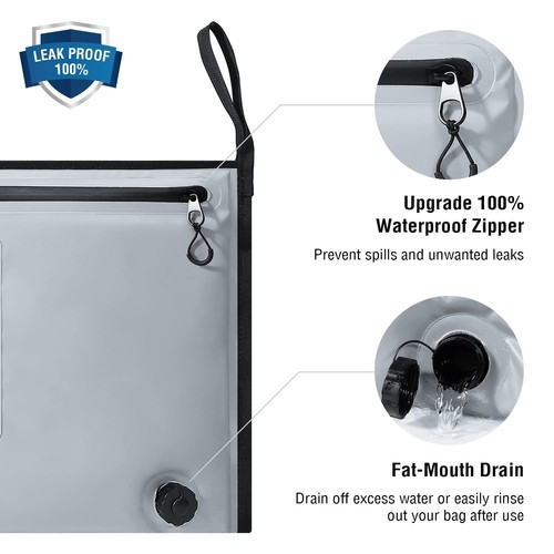 Insulated Fishing Kill Bag 40x18In,Leakproof Fish Cooler Bag with 2 ...