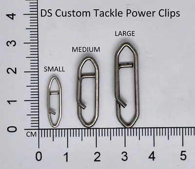 Fishing Power Clip Fast Clip Surf Angler Clip 50 in pack S,M,L | eBay