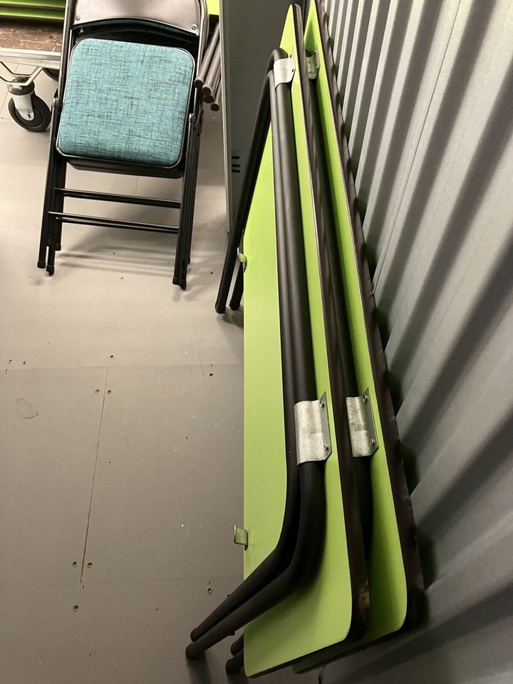 Classroom Rectangular Folding Stacking School Tutoring Table Desk Lime ...