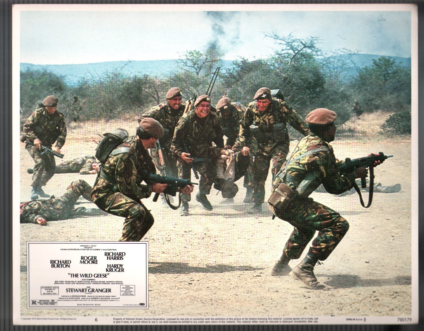 Lobby Card: Wild Geese-Lobby Card-#6-1978-Ian Yule-Roger Moore-Hardy ...