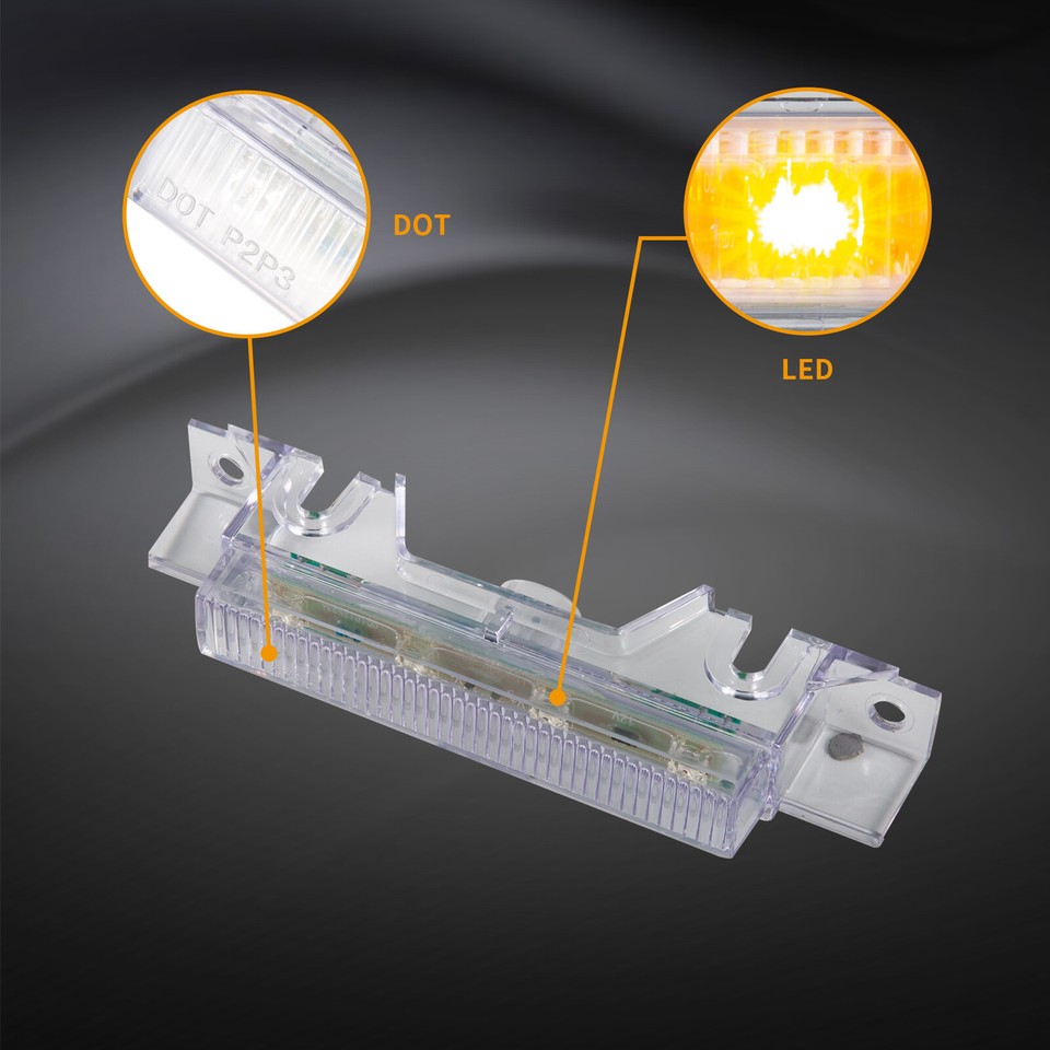 5X Fit For Volvo VNM/VNL 03-up Truck Clear Lens Amber LED Cab Roof ...
