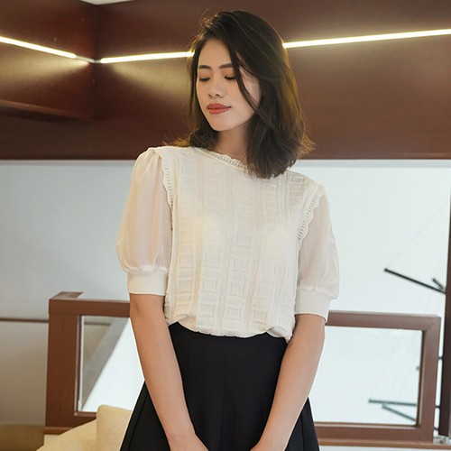 Women French Top Niche Tencel Knitted Summer Square Neck Embroidered ...