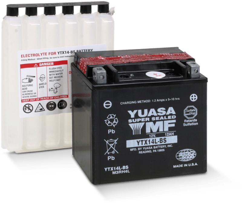 Yuasa Ytx14L-Bs Maintenance Free 12 Volt Battery | eBay