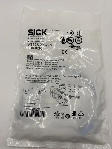 SICK WTB2S-2P3275 Photoelectric Sensor New One WTB2S2P3275 Free ...