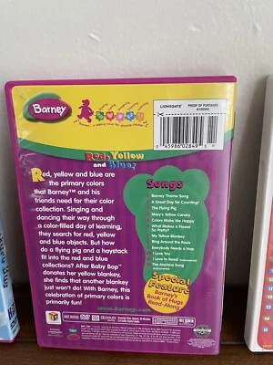 3 BARNEY DVDS. PURPLE DINOSAUR. | Grelly USA