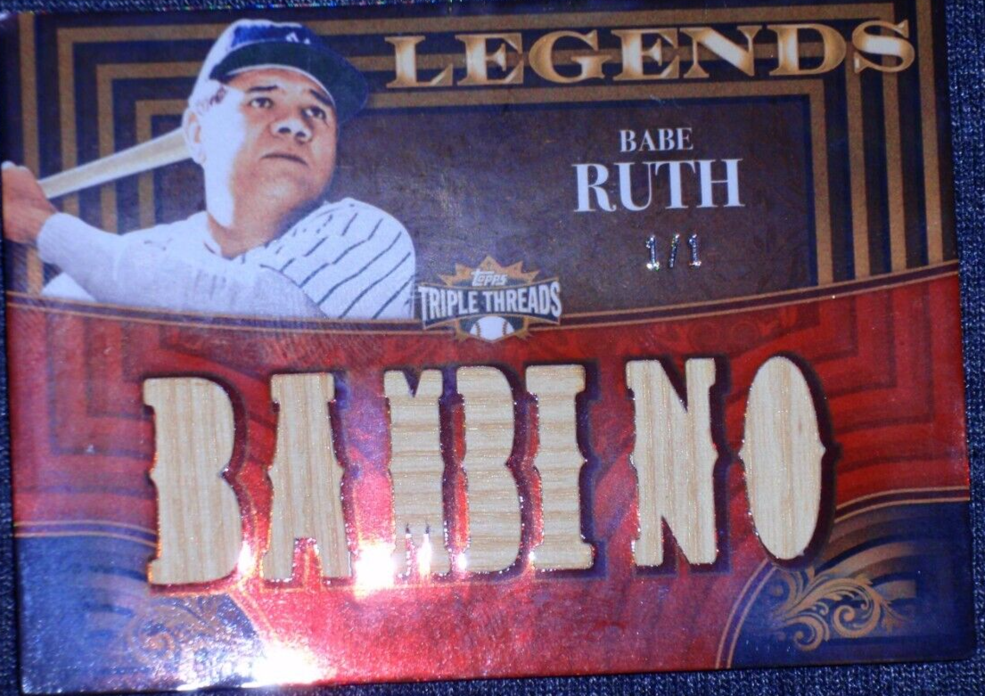 Babe Ruth 2013 Topps Triple Threads {LEGENDS} Game Used {7} Piece Bat ...