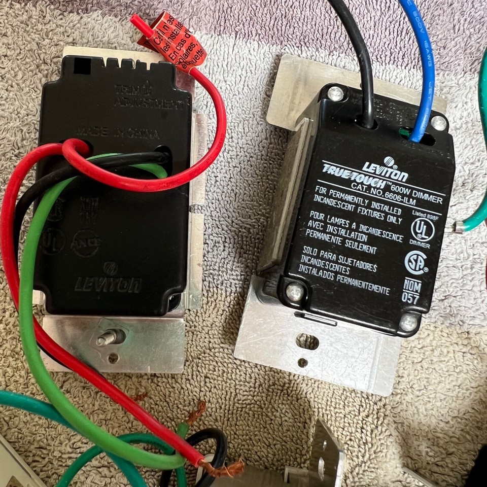 Assorted Lot of Leviton, Lutron, GE Rocker Switches, Timers, Dimmers ...