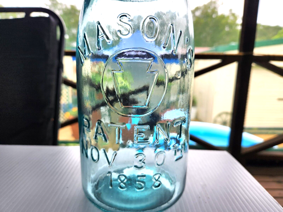 Mason's Keystone 1/2 Gallon Preserve Fruit Jar & Boyd Cap Lid Insert ...