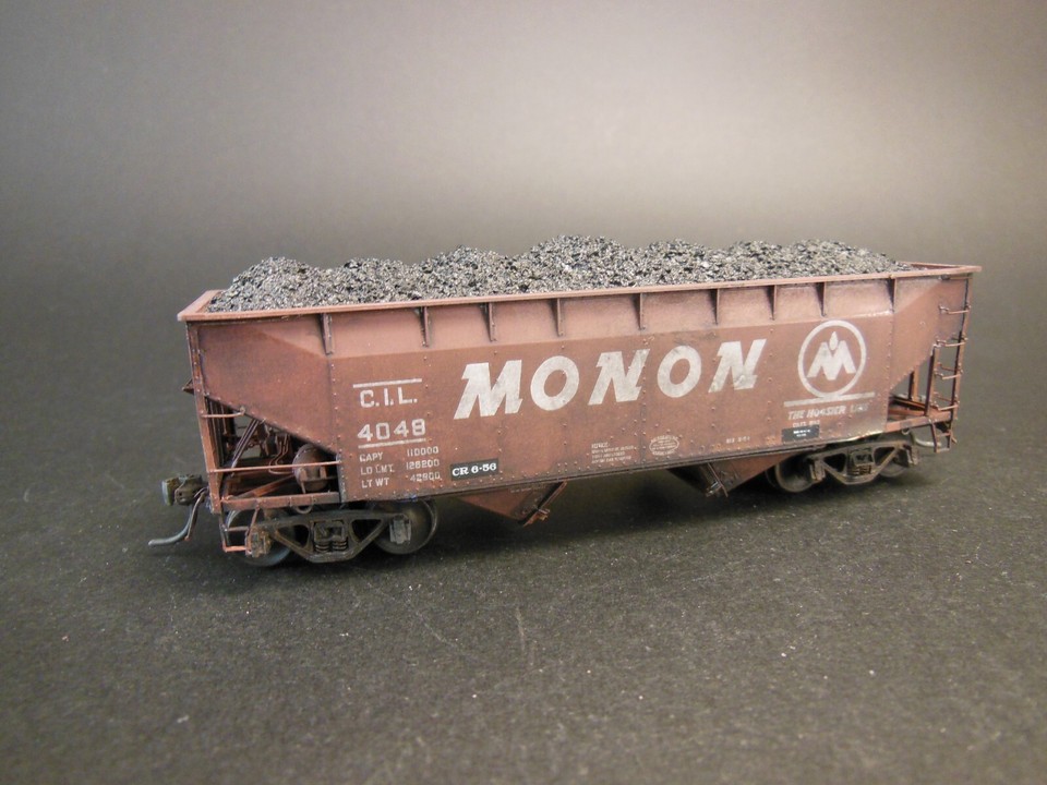 HO SCALE KADEE MONON CIL 4048 2-BAY HOPPER WEATHERED | eBay