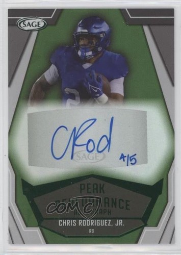 2023 SAGE Low Series Peak Performance Green /5 Chris Rodriguez Jr ...