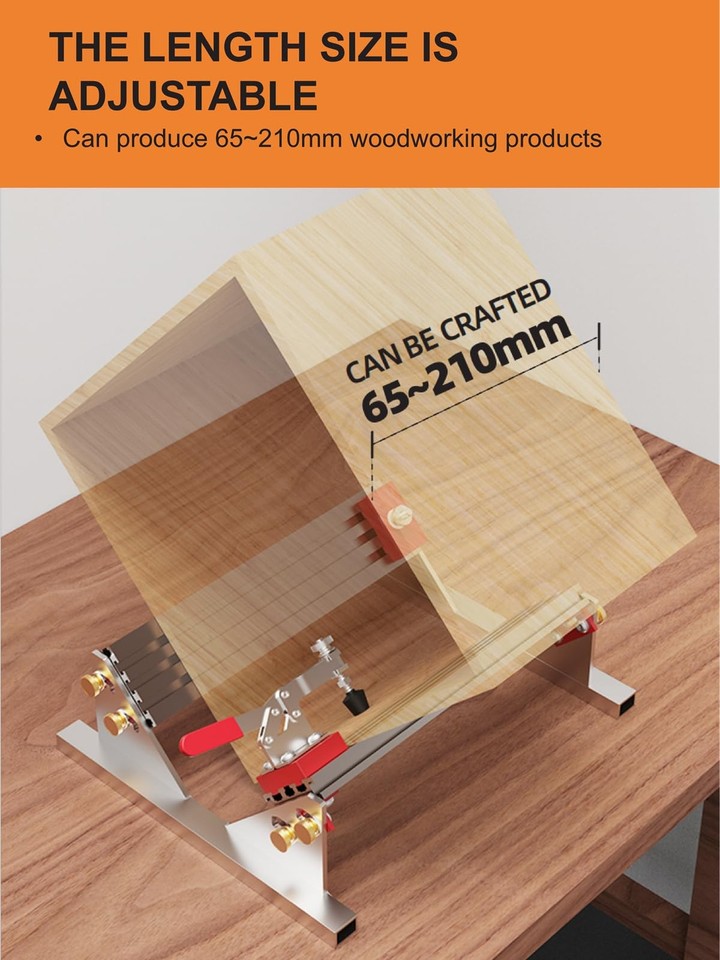 Drawer Jig Locator, 1/2in‑16in Adjustable Spline Clamp with 4 Flip ...