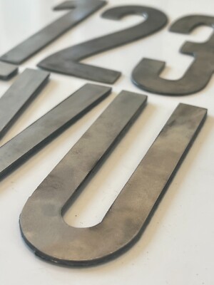 10 Inch MEtal Letters & Numbers Rusty or Natural Finish Mounting Holes ...