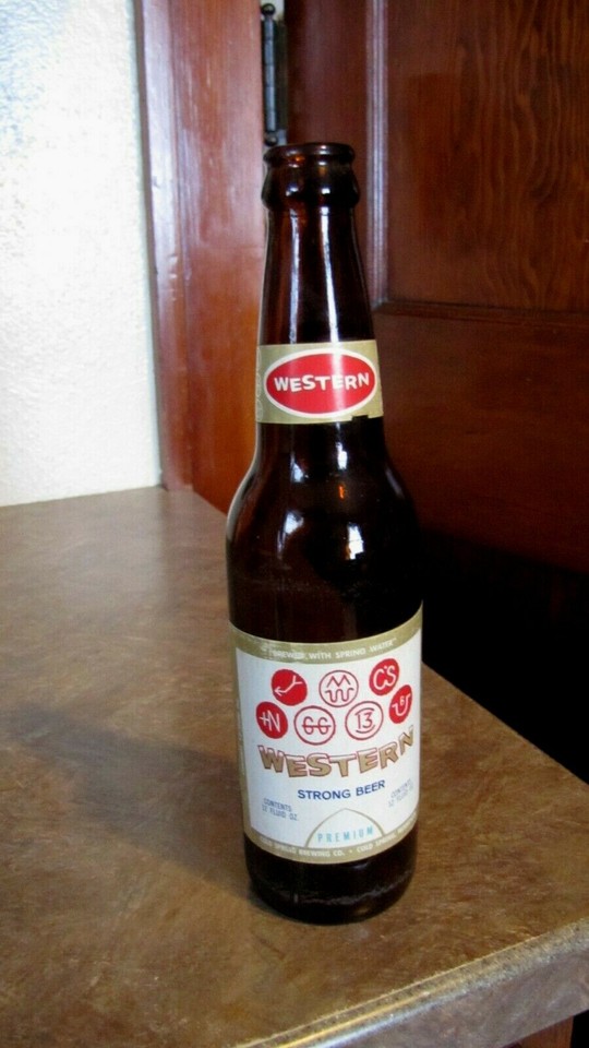 Vintage Western Cattle Brands Labeled Beer Bottle Cold Spring Brewery ...
