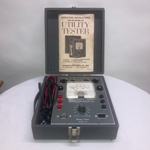 VTG 1960s Accurate Instrument Utility Tester Model 161 Hard Case w ...