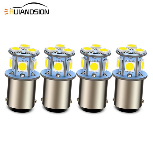 4pcs 12V BA15D 8 SMD 160LM 6000K WHITE LED GLOBE CARAVAN BOAT RV LED ...