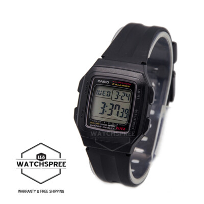 Casio Standard Digital Black Resin Band Watch F201WA-1A F-201WA-1A ...