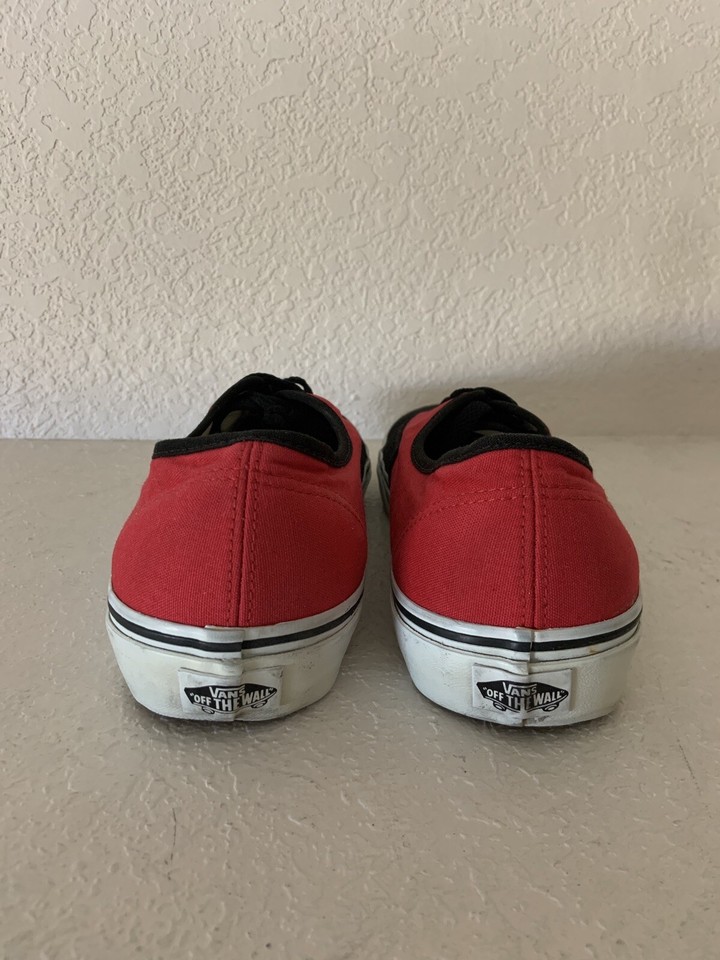 VANS Men’s 11 Classic Red Canvas Lace Up Skate Shoes | eBay